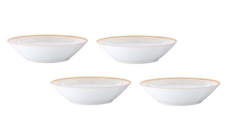 Jogo de 4 pratos, Flanders Platinum 1715 - Noritake Brasil